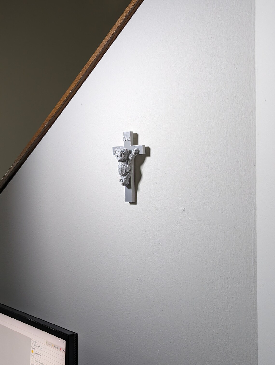 Crucified Teddy Bear. 8 Inch Wall Mounted 3d Printed Crucifix - Etsy