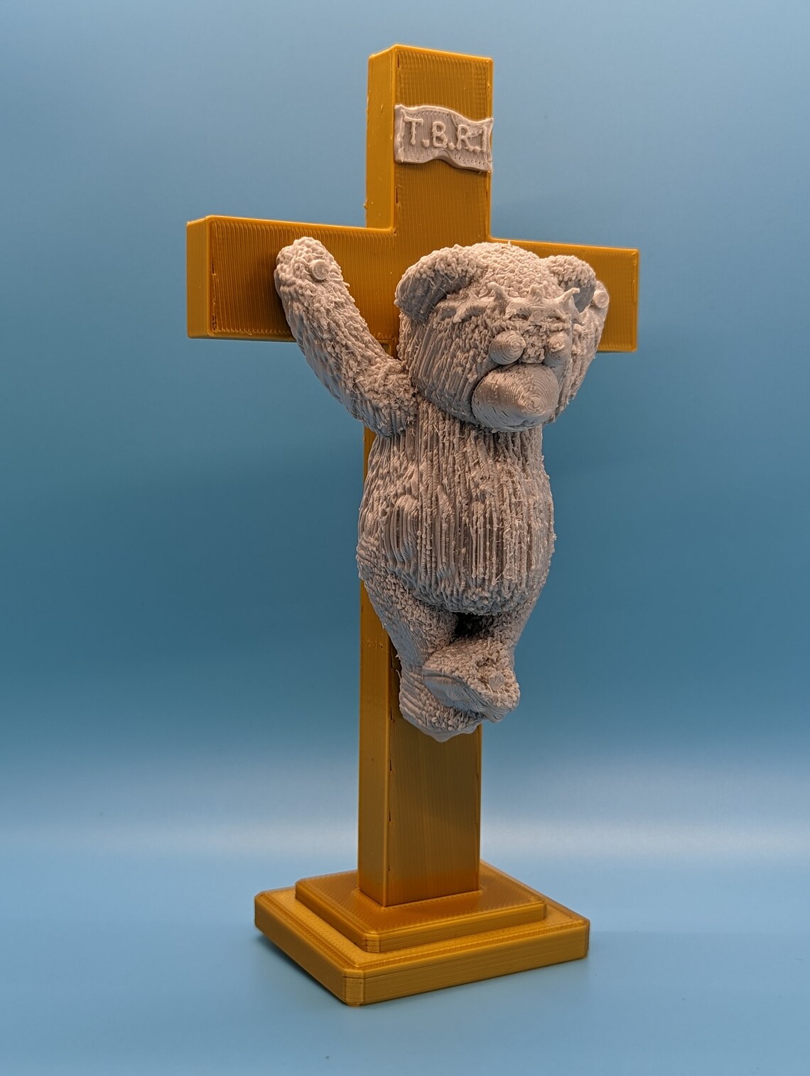 Crucified Teddy Bear. 8 Inch Free Standing 3d Printed Crucifix - Etsy