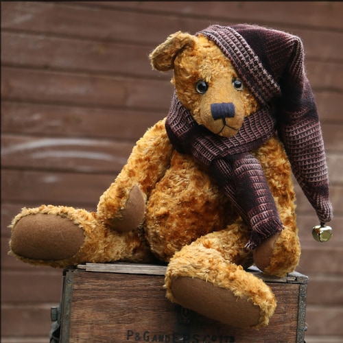 Hank PRINTED Jointed Mohair Teddy Bear Sewing Pattern to Make - Etsy