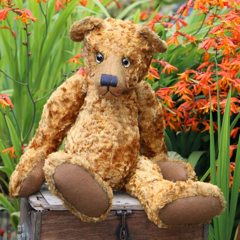 Grimble PRINTED Traditional Jointed Mohair Teddy Bear Sewing Pattern by ...