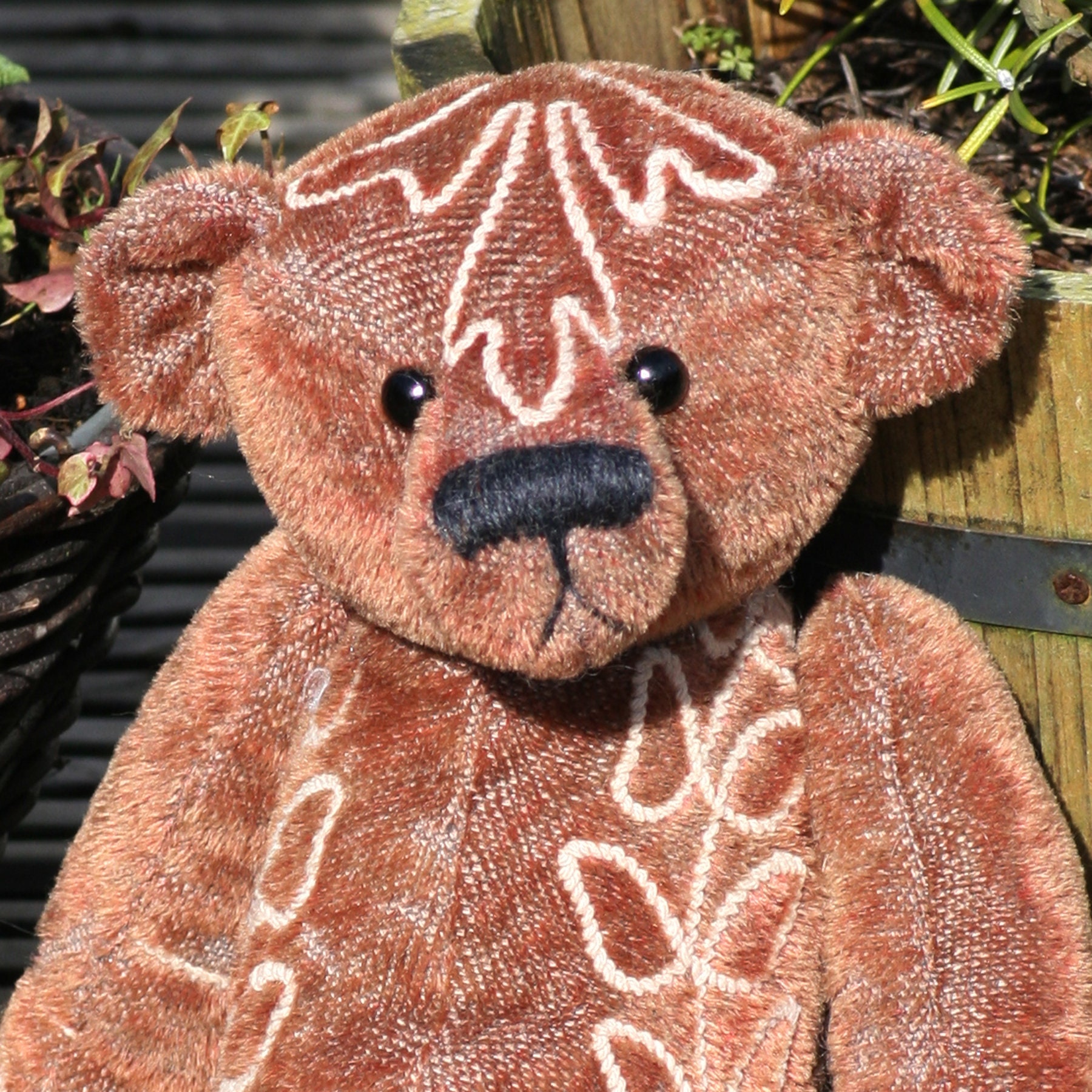 Bertie PRINTED Traditional Jointed Mohair Teddy Bear Sewing Pattern for ...