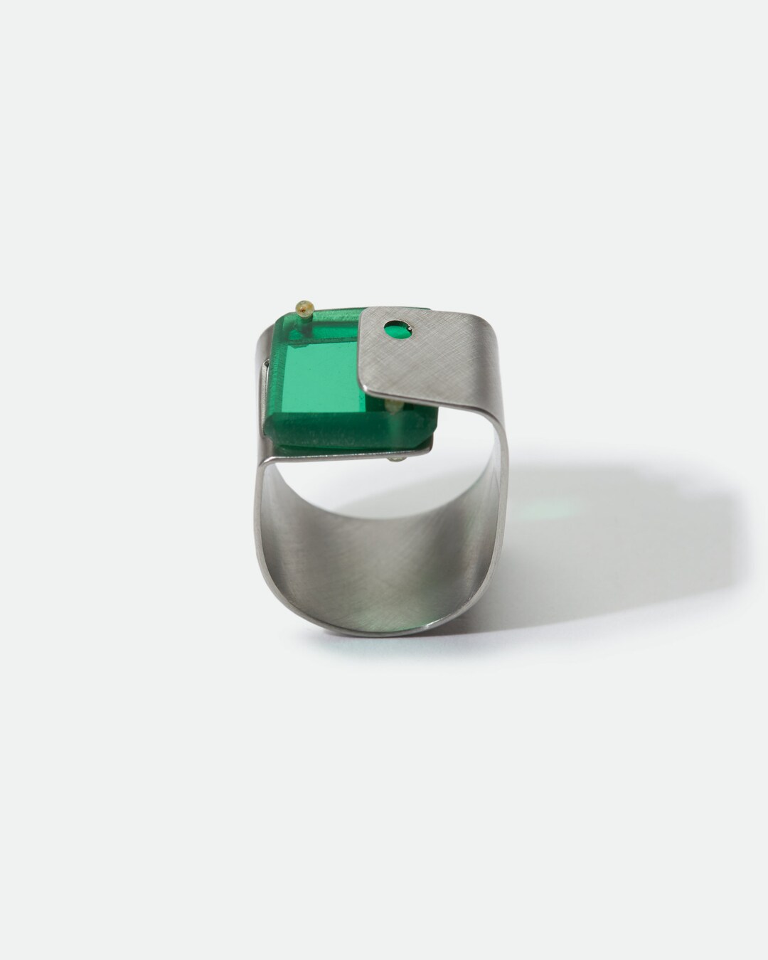 Stainless Steel & Plexiglass Ring: Modern Architectural Design - Etsy