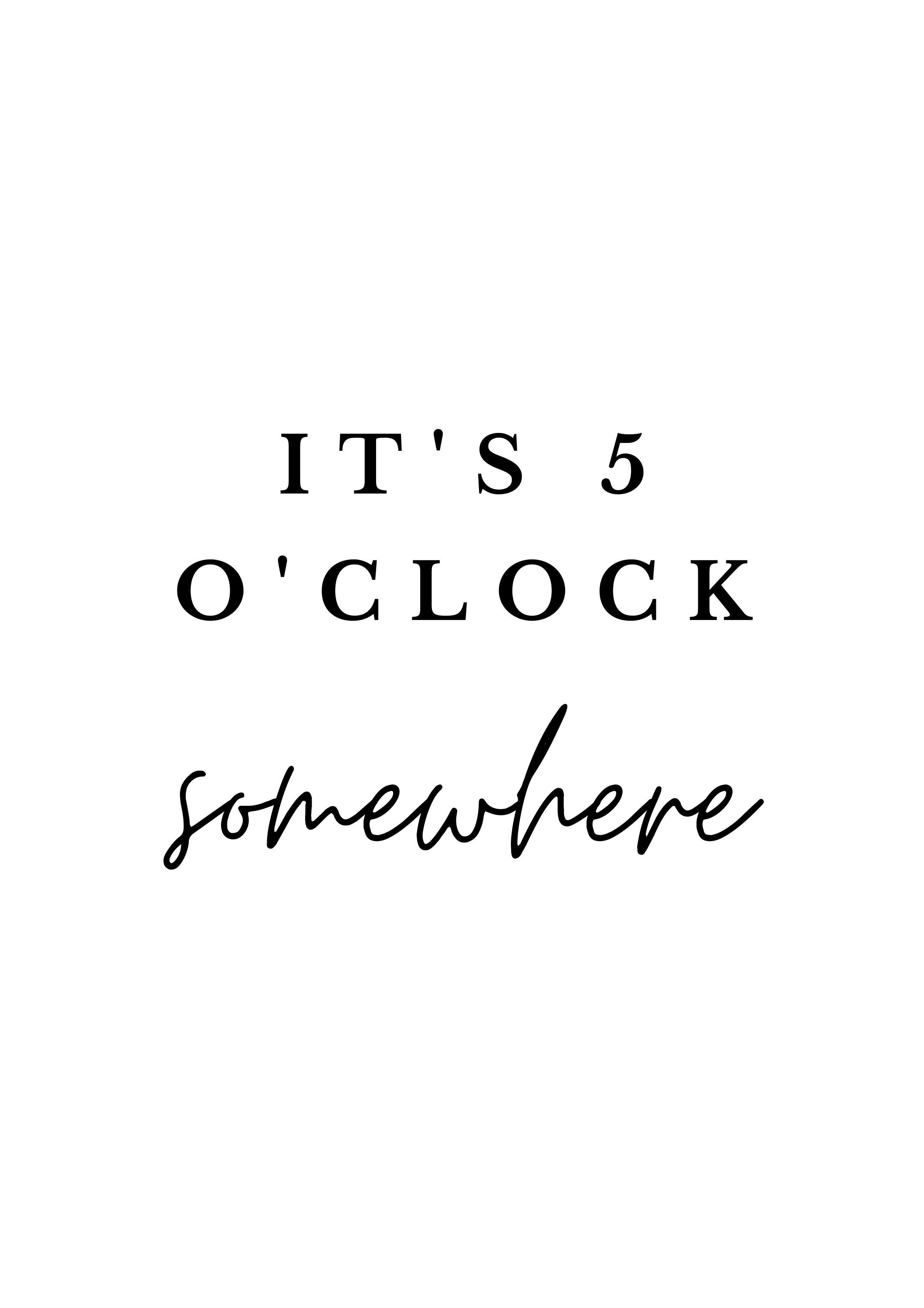 It's 5 O'clock Somewhere Digital Print - Etsy
