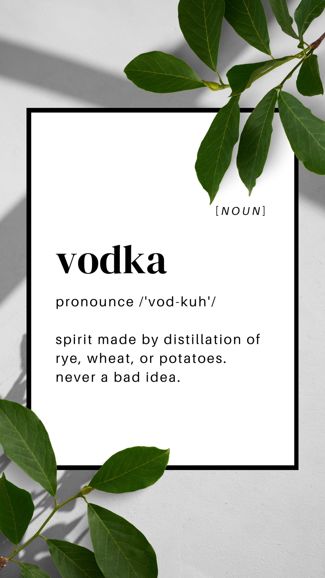 Vodka Definition Digital Print - Etsy