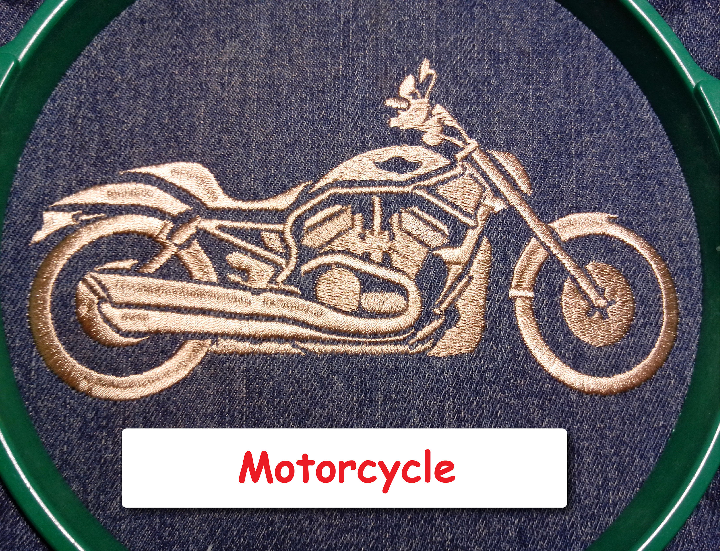 Motorcycle Embroidery Design Bike Embroidery Motorcycle | Etsy