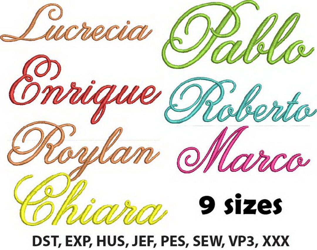 Names Embroidery, Machine Embroidery Design, Names Pattern- Instant ...