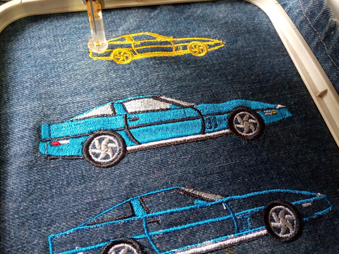 Classic Car Embroidery Design: Machine Embroidery Pattern (instant ...