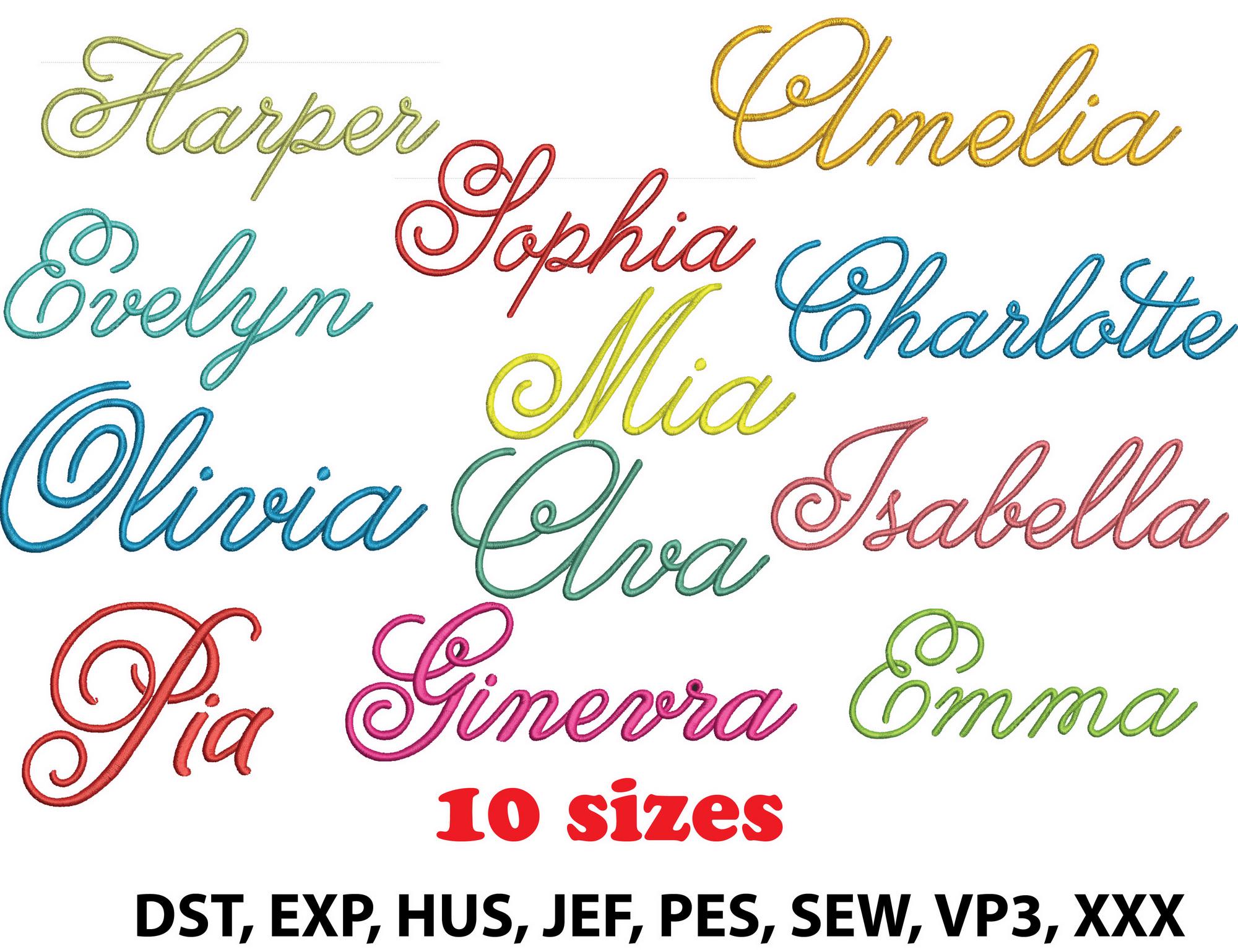 Girls Names Embroidery Design: Machine Embroidery Pattern (instant ...