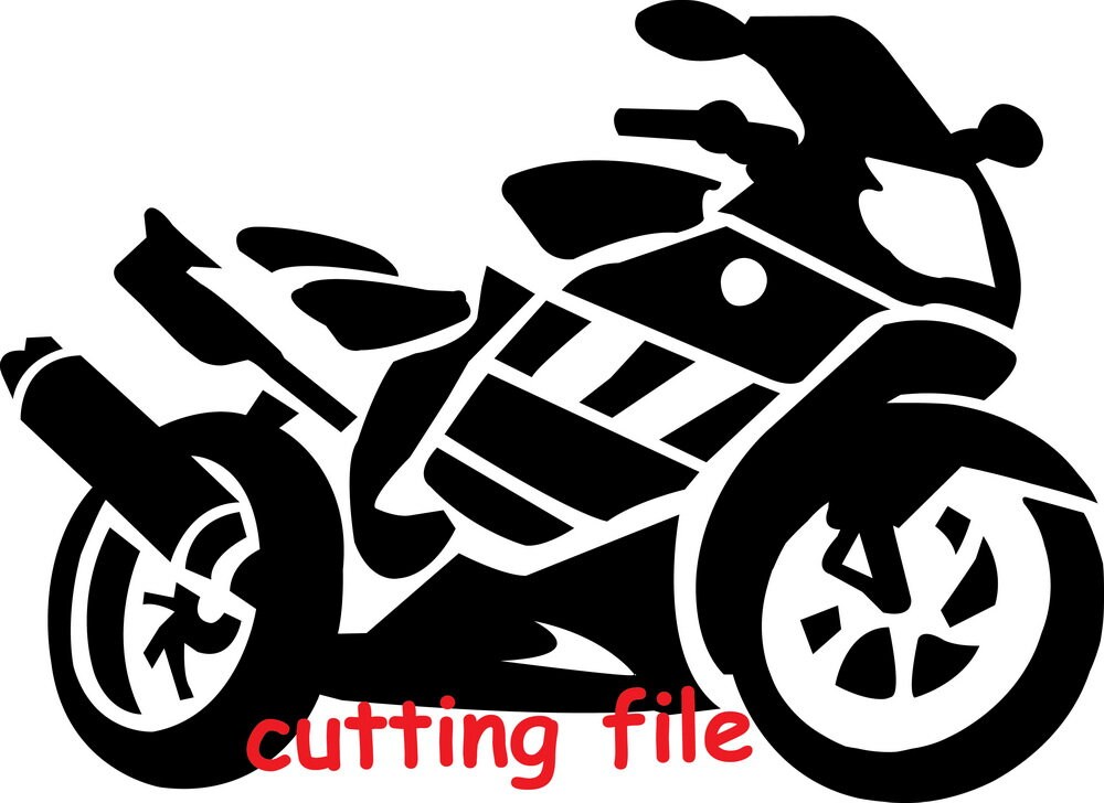 Motorcycle SVG: Motorbike Cut Files for Cricut, Silhouette (instant ...