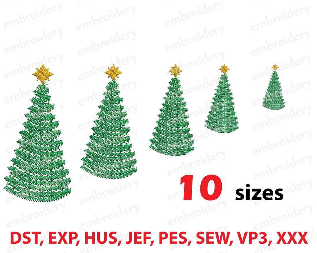Christmas Tree Machine Embroidery, Christmas Embroidery Designs ...