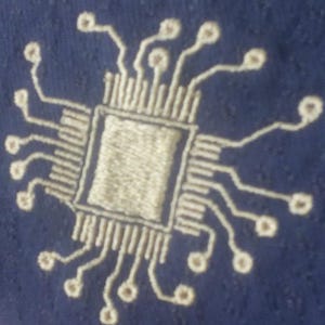 Computer Chip Embroidery Design: Electronics Machine Pattern (instant ...