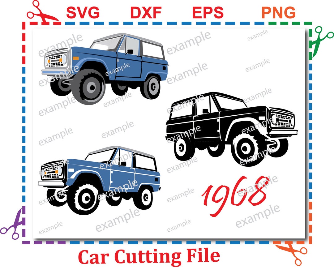Car Cutting File, Car 1968 Svg, Classic Car Svg, Old Model Car Svg ...