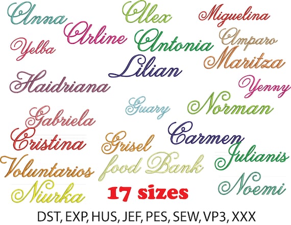 Names Machine Embroidery Design Name Embroidery Pattern - Etsy