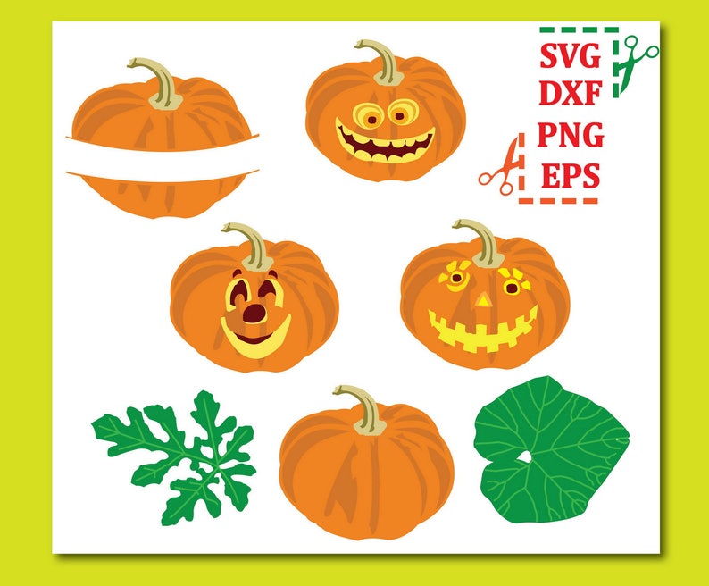 Pumpkin Svg Halloween Svg Files SVG Pdf DXF EPS for - Etsy
