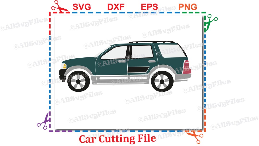 Auto-Svg-Datei, Clipart Auto, Sport Geländewagen SVG, dxf, png, eps cut ...