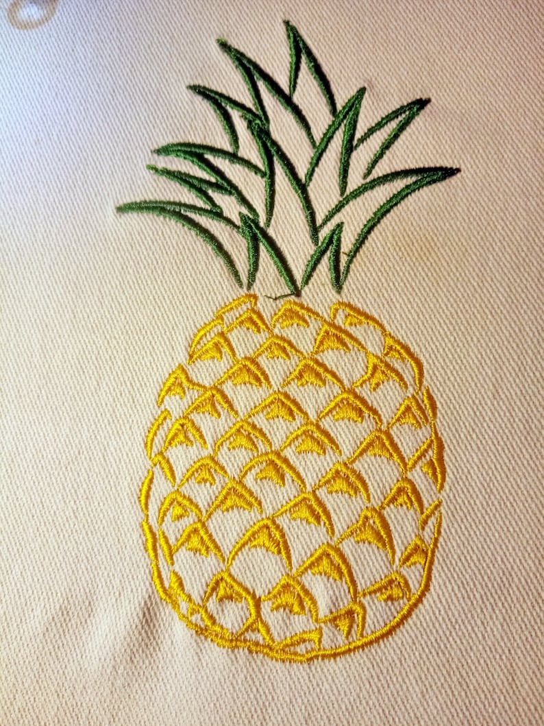 Pineapple Embroidery Designmachine Embroidery Design - Etsy