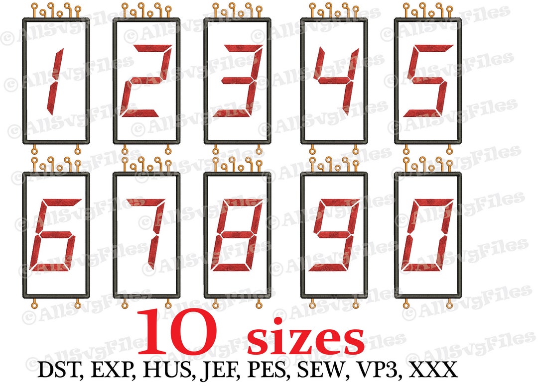 Applique Numbers, Seven-segment Display, Integrated Circuit ...
