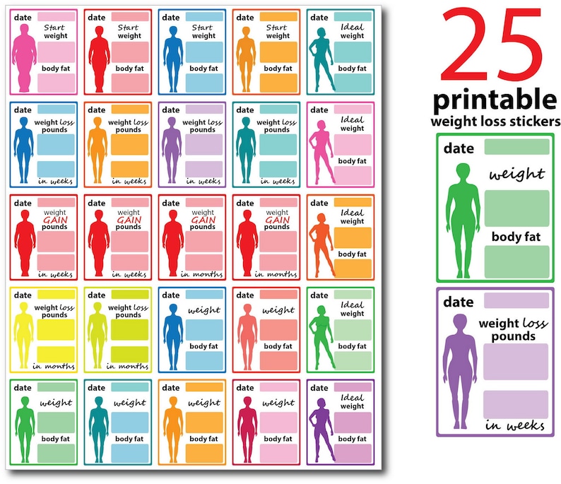 Weight Loss Stickers Diet Stickers Fitness Stickers for | Etsy