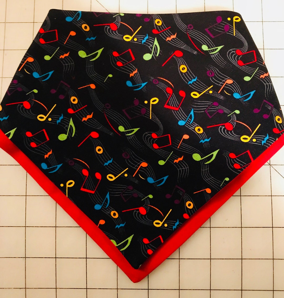 Musical Notes Dog Bandana made to Order - Etsy