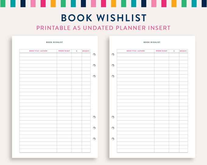 Digital Book Wishlist and Author Pages - Etsy Canada