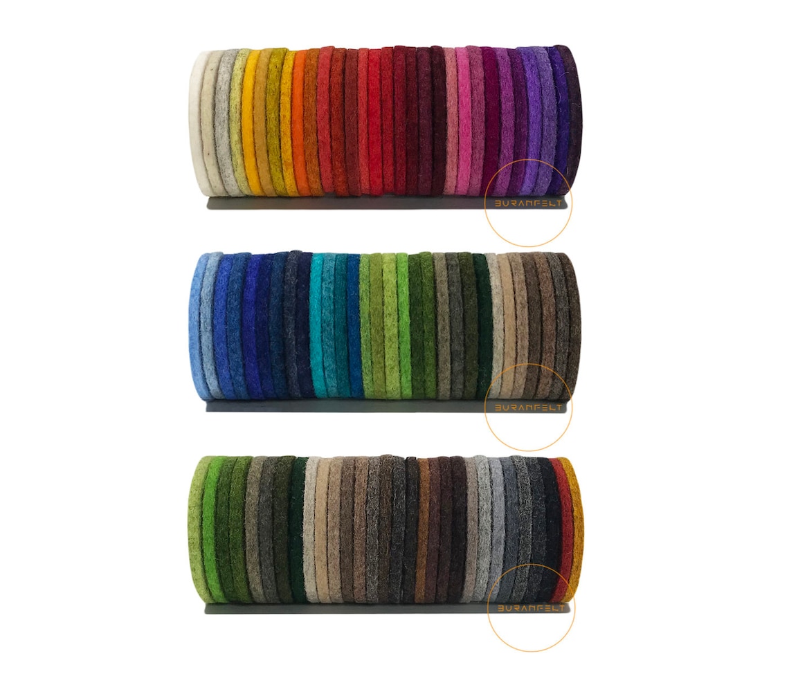 Swatch 100% Pure Wool 3mm Wool Felt Swatches 75 Colours | Etsy