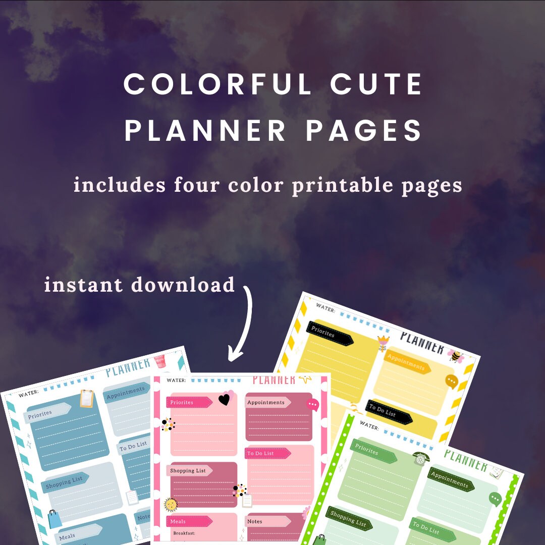 Daily Planner | To-do List | Meal Planner | Shopping List - Etsy