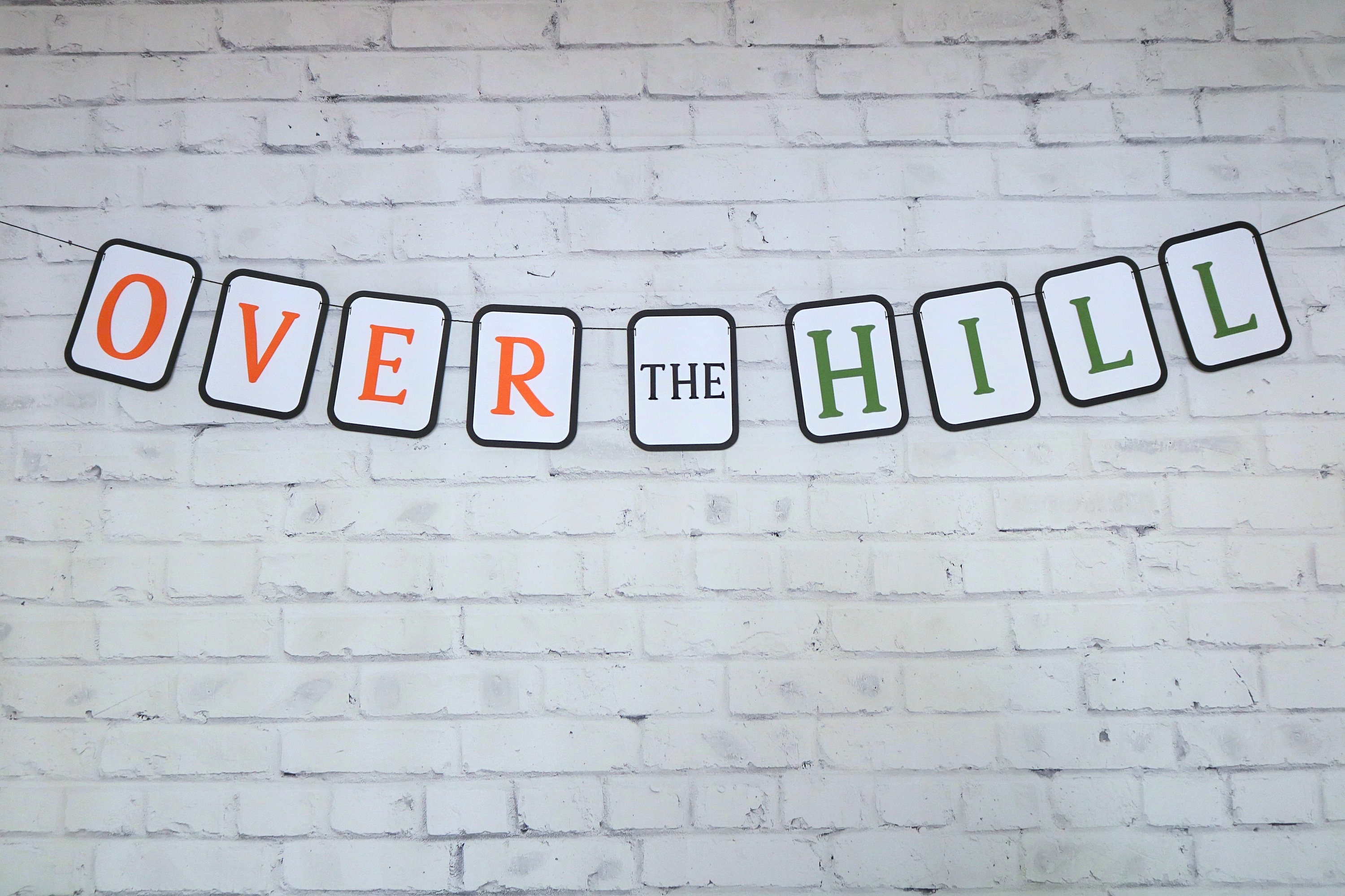 Over the Hill Banner - Etsy