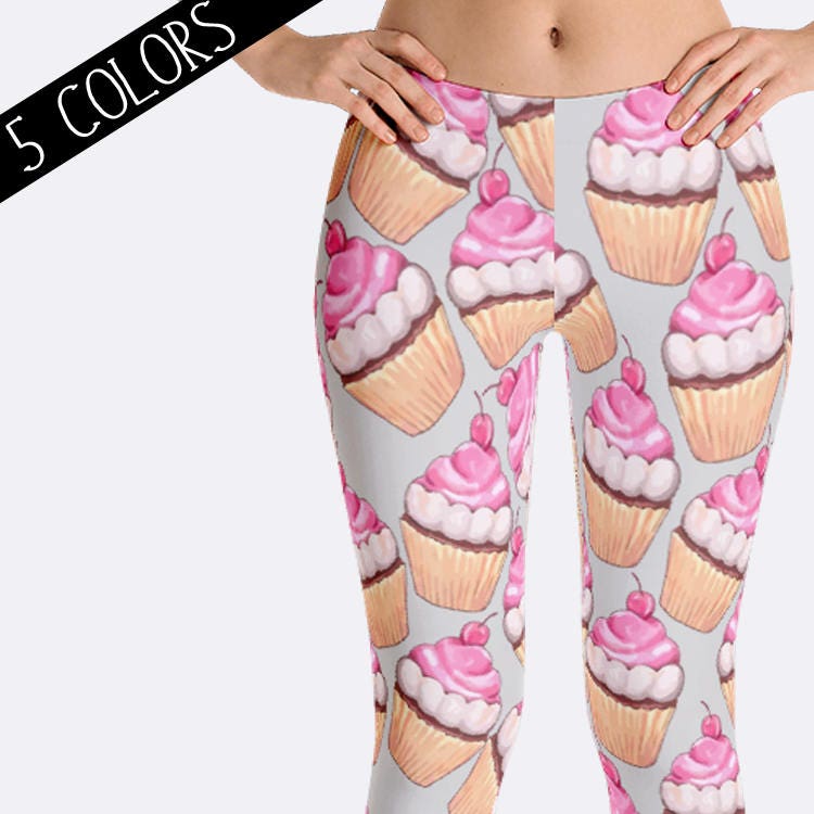 Cupcakes Leggings Cupcake Leggings Food Leggings Unique - Etsy
