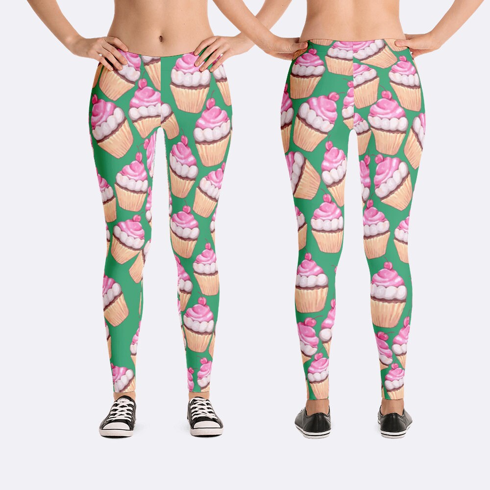 Cupcakes Leggings Cupcake Leggings Food Leggings Unique - Etsy