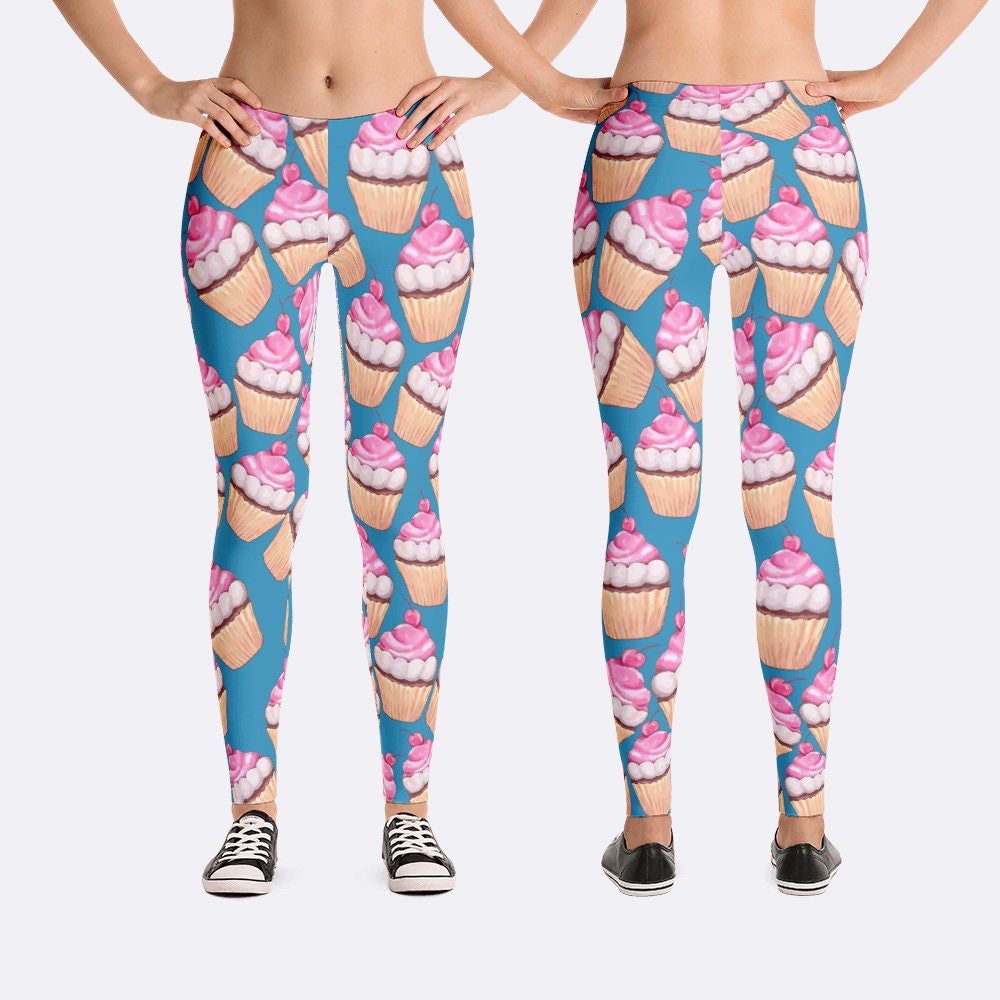 Cupcakes Leggings Cupcake Leggings Food Leggings Unique - Etsy