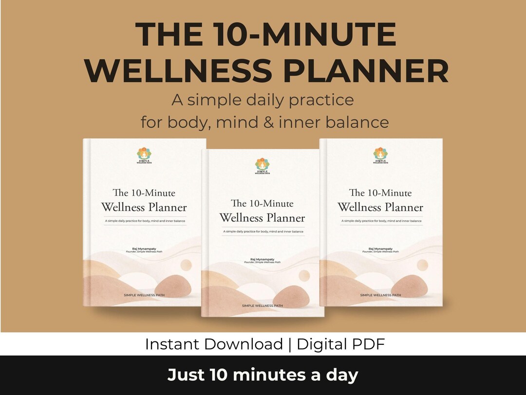 The 10-minute Self Care Planner | Minimalist Wellness System PDF - Etsy