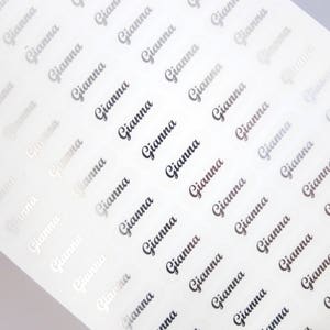 Special Silver Clear Name Stickers (waterproof) - Etsy