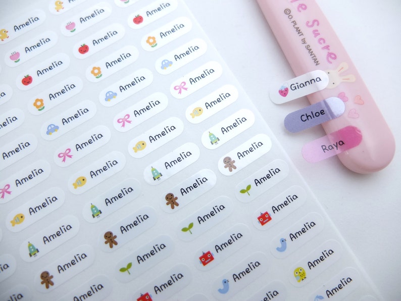 Waterproof CUTIE/WHITE Nano Size Name Sticker 240 Stickers - Etsy