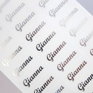 Special Silver Clear Name Stickers (waterproof) - Etsy
