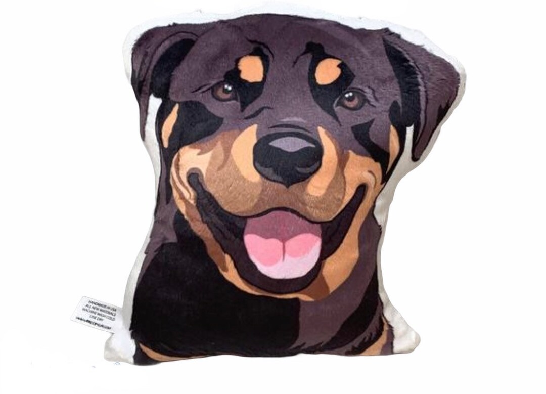 Rottweiler Plush Pillow Rottweiler Face Plush Dog Shaped - Etsy