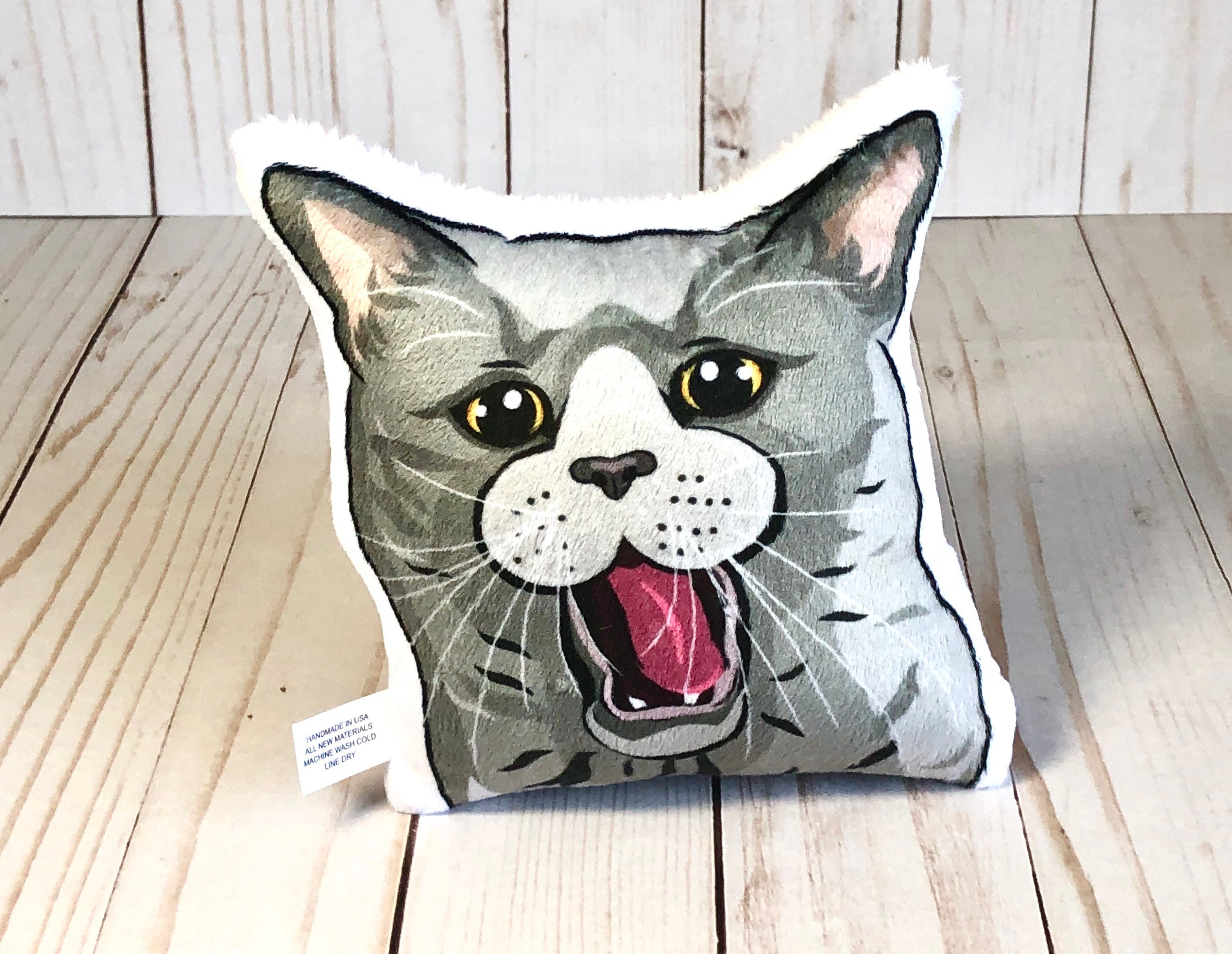 Russian Blue Cat Plush Small Cat Pillow Funny Cat Softie Gift - Etsy
