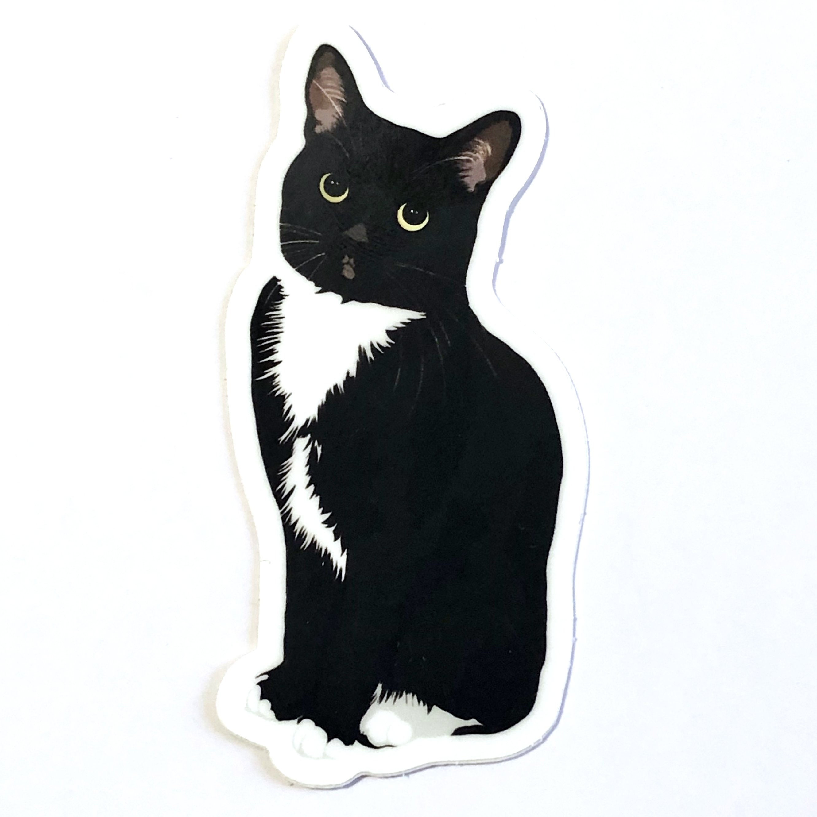 Tuxedo Cat Sticker Holographic Cat Vinyl Sticker DIE Cut Cat | Etsy