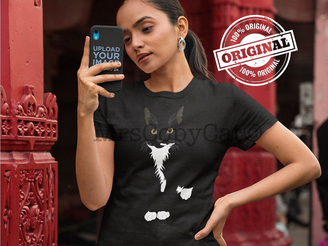 Tuxedo Cat T-shirt Cat Lover Cat Mom Gift Cool Cat Shirt Personalized ...