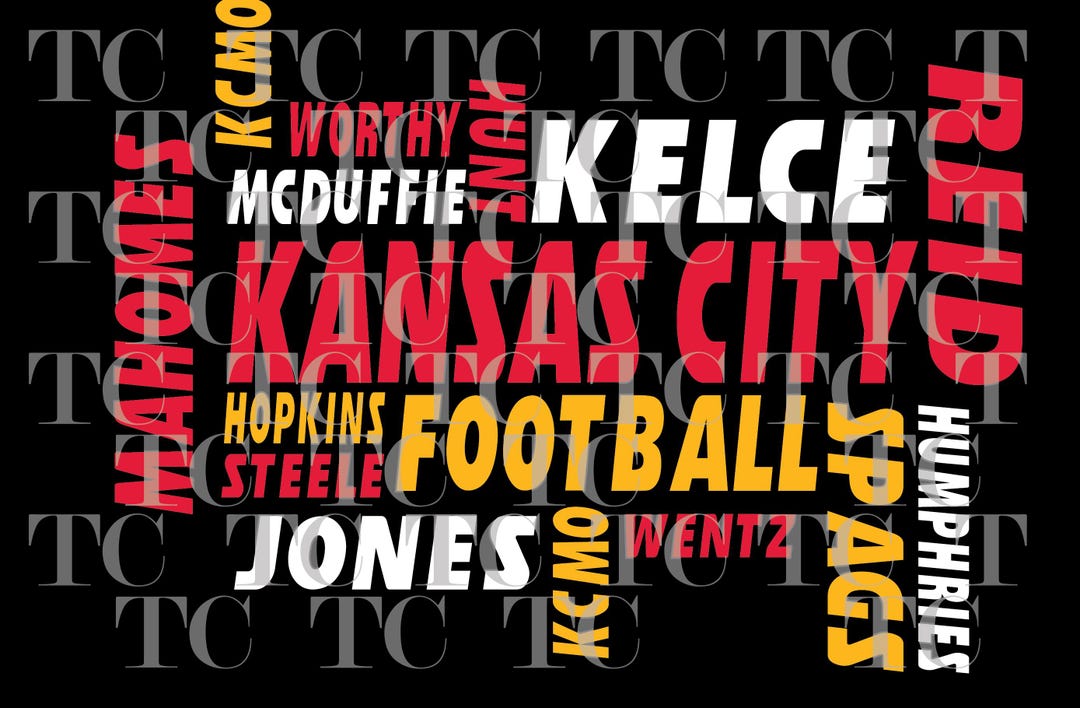 KC Football, KCMO, Mahomes, Names, Kansas City - Etsy