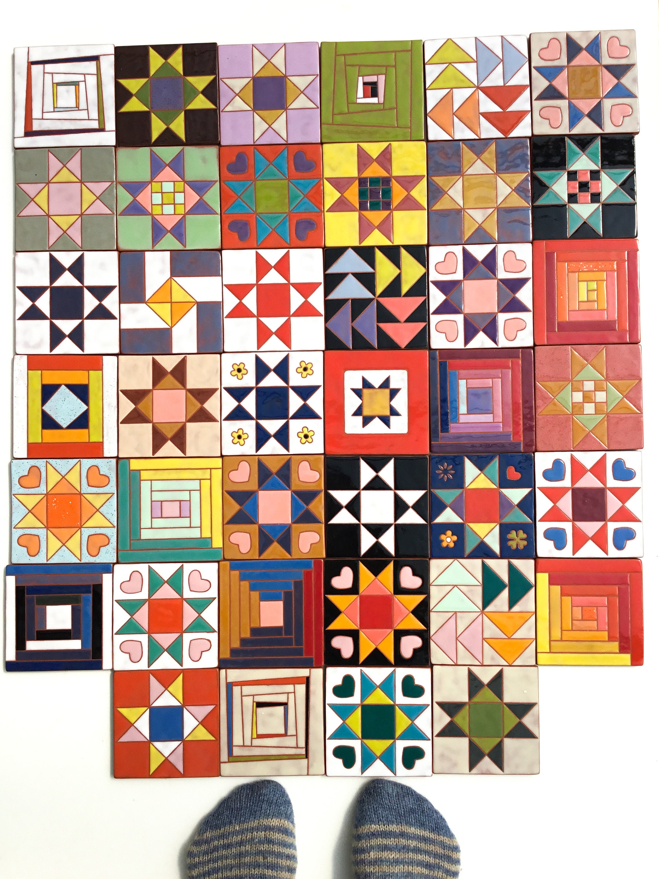 Ceramic Quilt Tiles