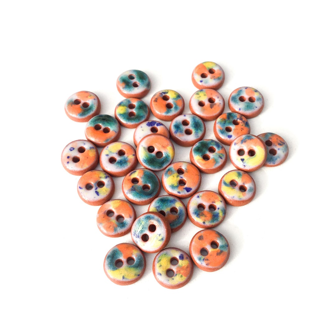Vibrant Color Burst Ceramic Buttons 7/16 Sold per - Etsy