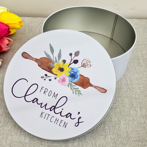 From the Kitchen of Personalised Cake Tin Personalised Baking - Etsy UK