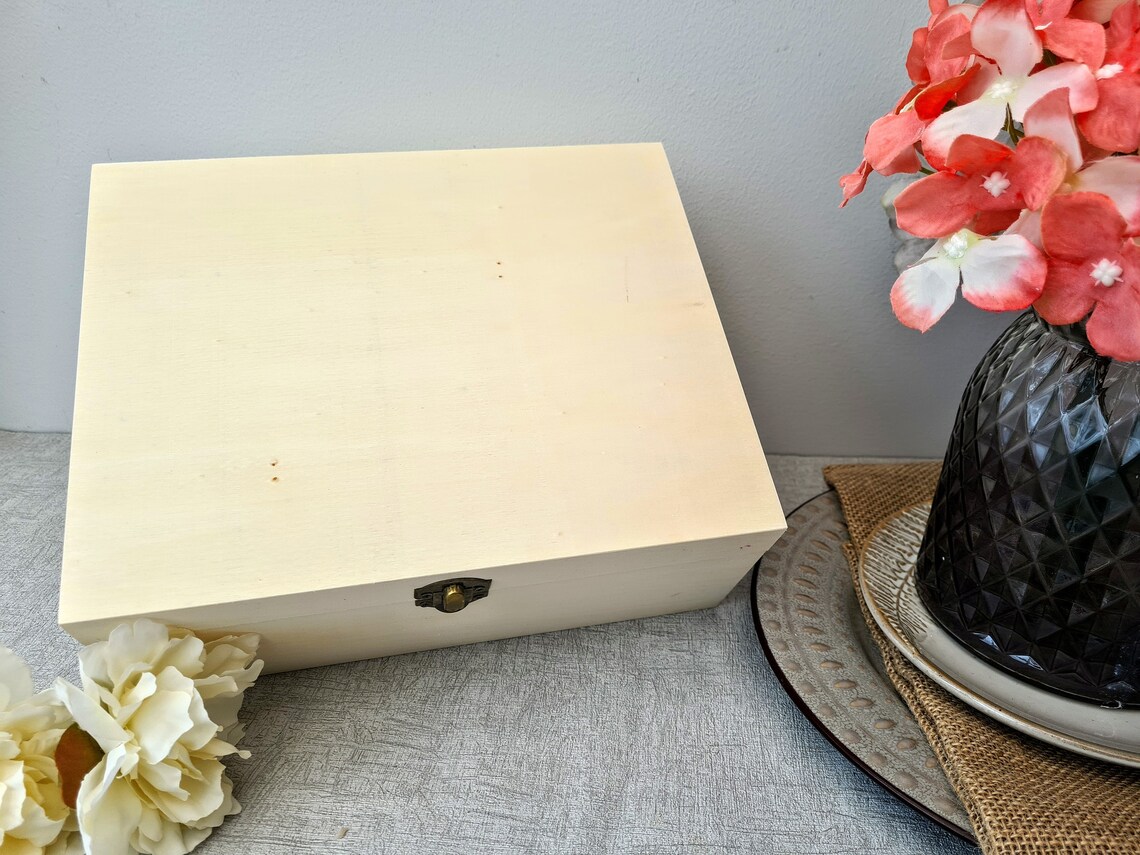 Wooden Personalised Baby Floral Letter Memory Box Birthday - Etsy