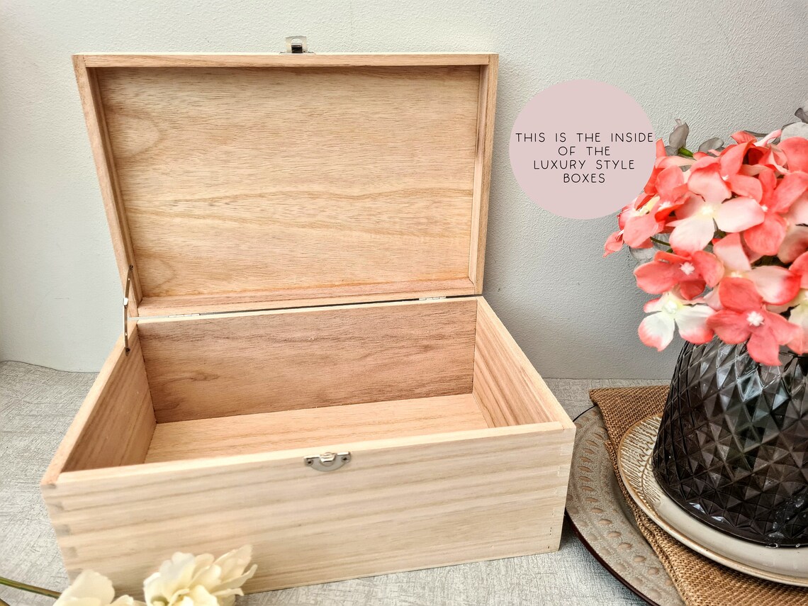 Wooden Personalised Baby Floral Letter Memory Box Birthday - Etsy