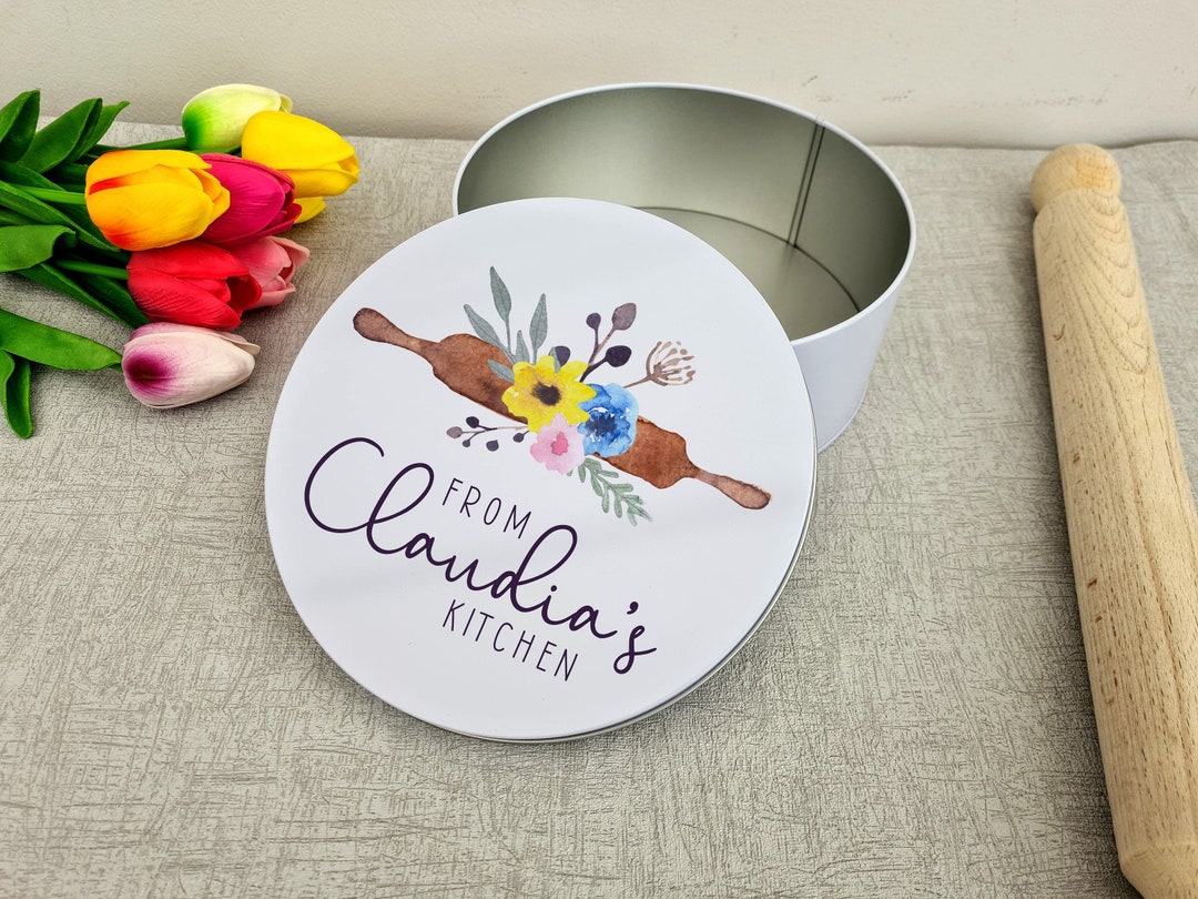 From the Kitchen of Personalised Cake Tin Personalised Baking - Etsy UK