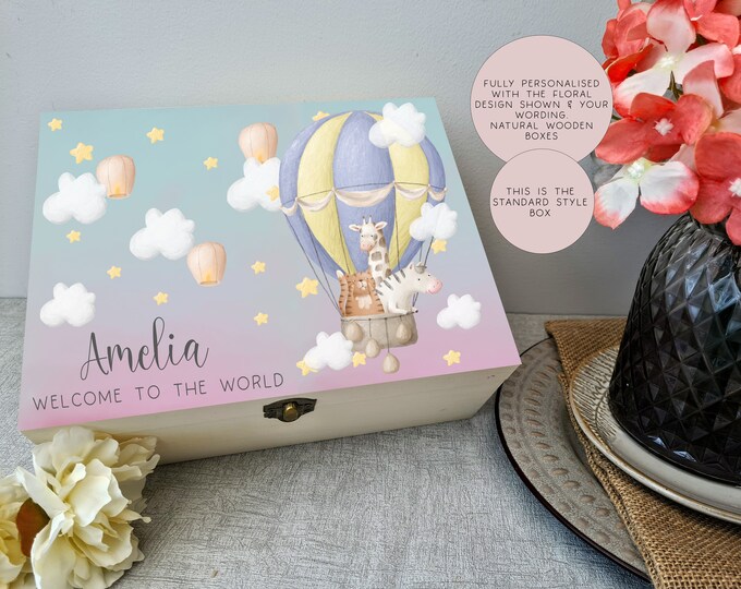 Baby Box, Baby Keepsake Box, New Born Baby Gift, Engraved Baby Memory ...