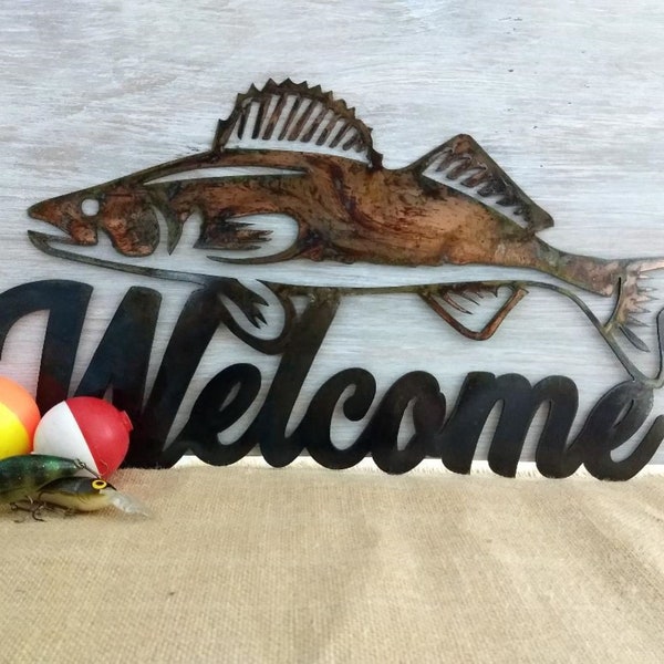 Walleye Fishing Sign - Etsy