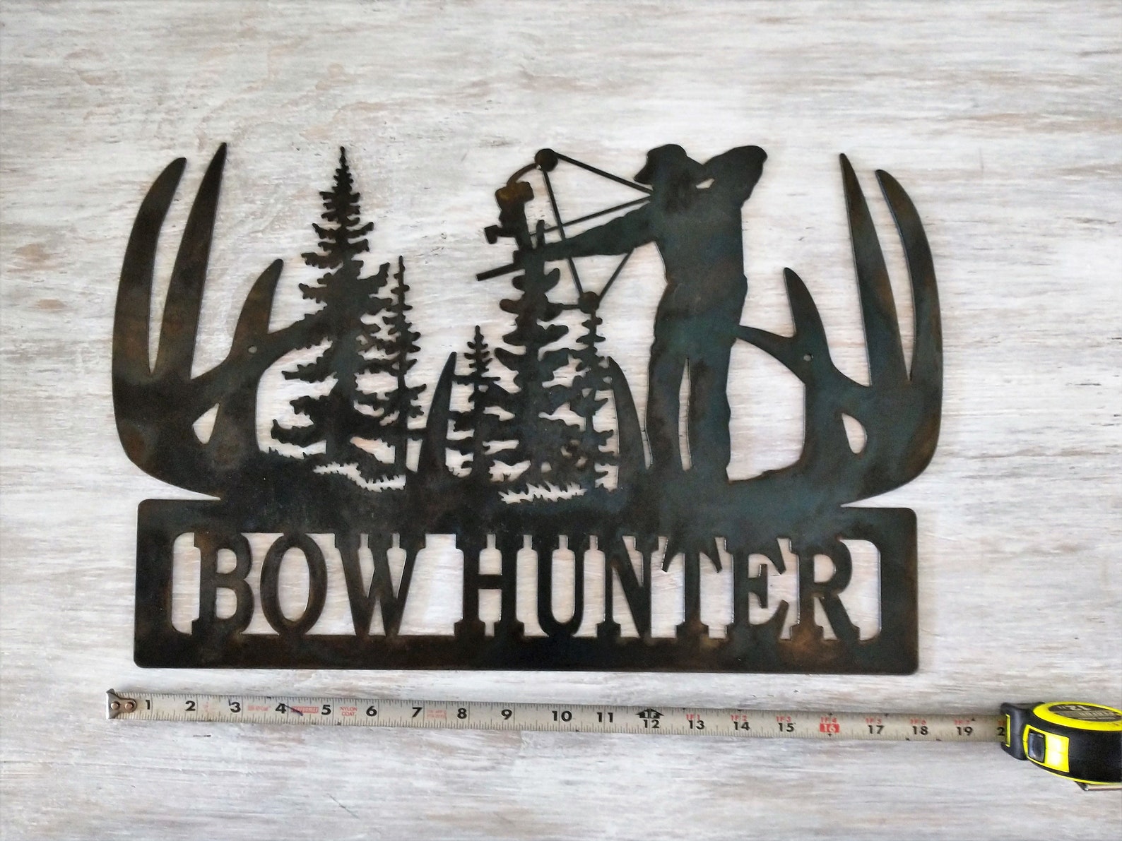 Deer Hunter Metal Sign Bow Hunter Metal Sign Gift for | Etsy
