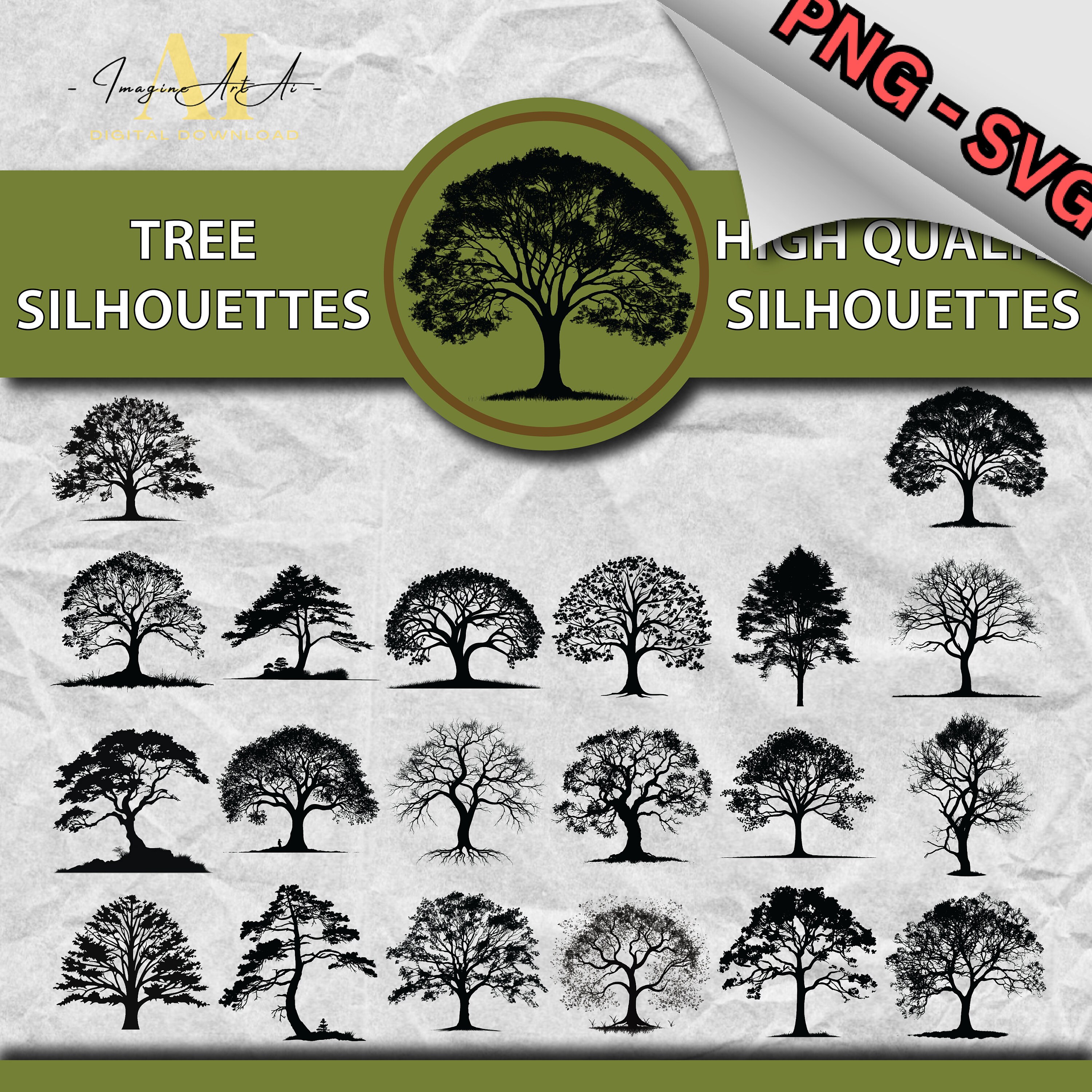 Tree SVG Bundle, Family SVG Bundle, Tree Cut File, Tree Clipart, Tree ...