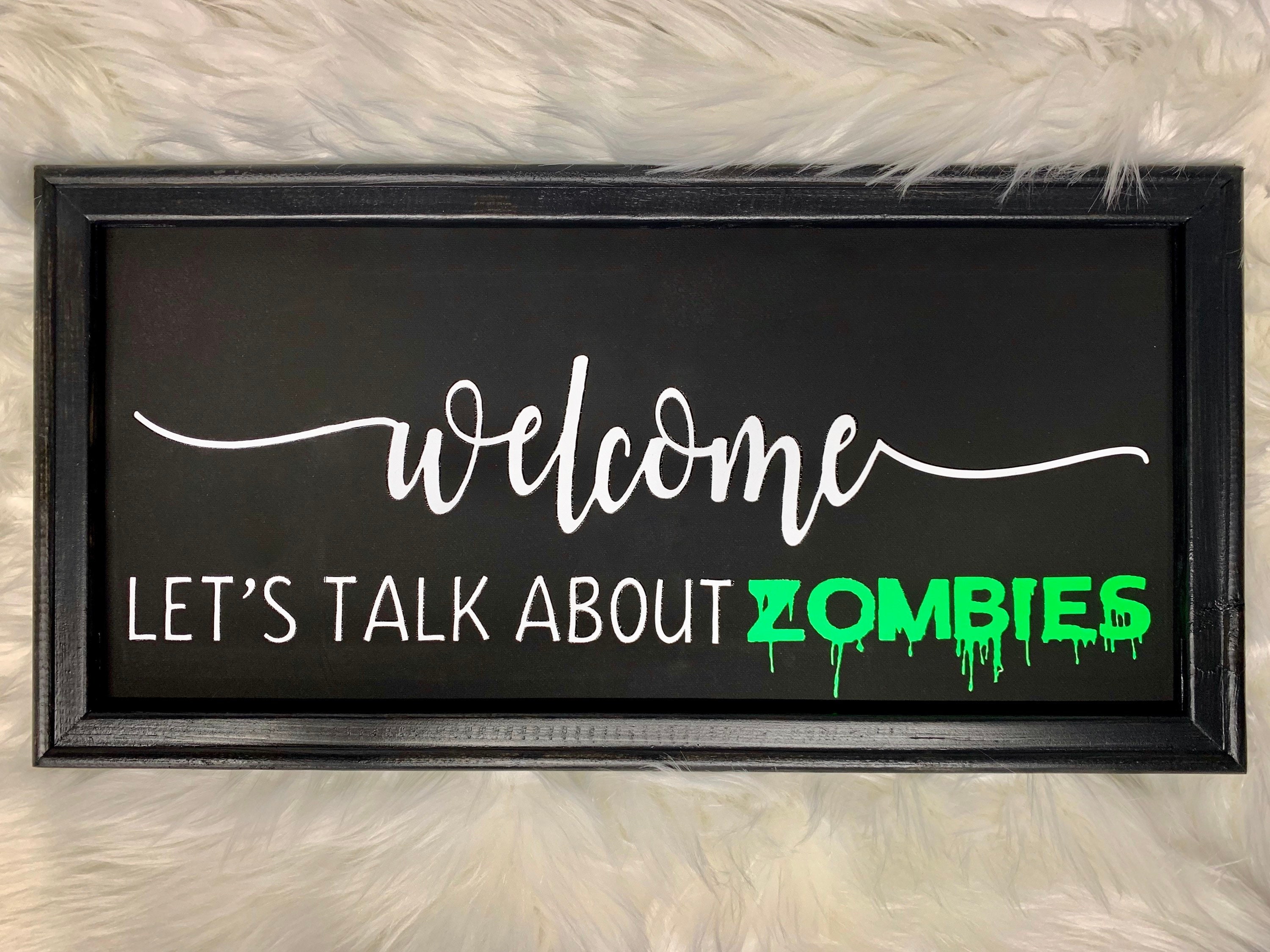 Zombie Welcome Sign | Etsy